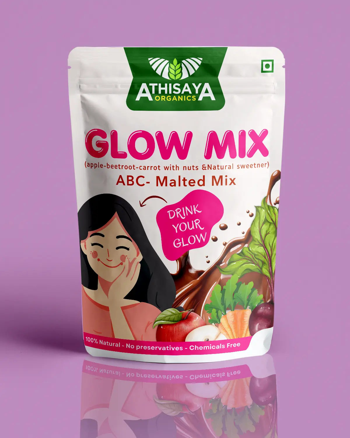 Glow Mix ABC Malt Powder for Skin Glow & Blood Health | Athisaya Organics